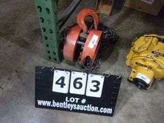 CM 1-TON CHAIN HOIST - ORANGE - Bentley & Associates, LLC