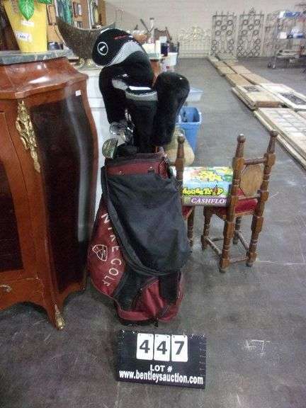 MAROON GOLF BAG W/ CLUBS - Bentley & Associates, LLC