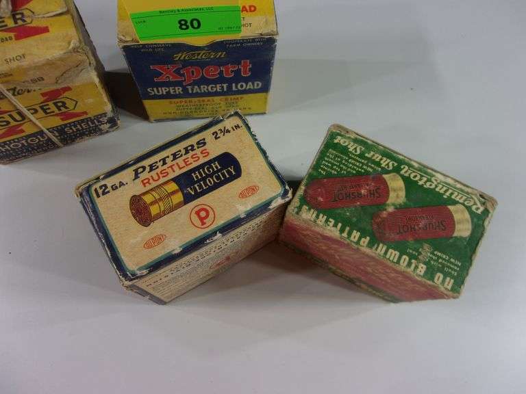 LOT: (4) ANTIQUE & VINTAGE SHOTGUN SHELLS & BOXES - WESTERN, REMINGTON ...