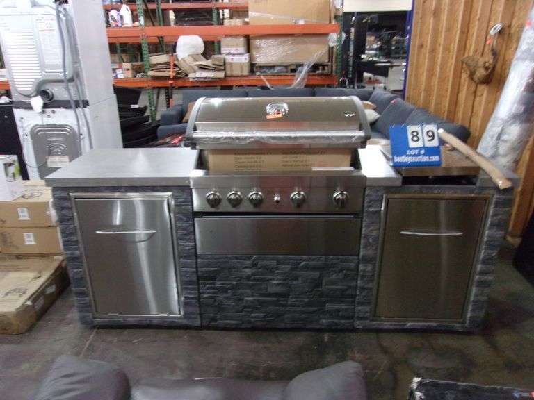 MEMBER'S MARK DELUXE STACKED STONE 4-BURNER GRILL ISLAND - Bentley ...