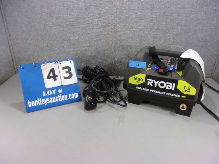 RYOBI 1,600 PSI ELECTRIC PRESSURE WASHER - Bentley & Associates, LLC