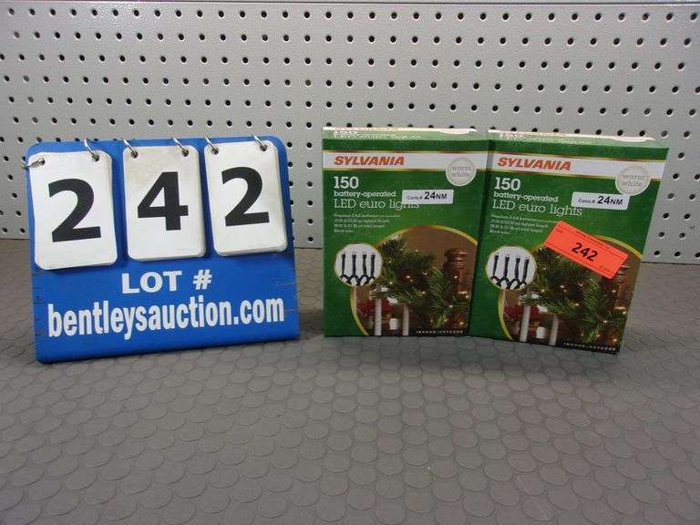LOT: (2) SYLVANIA 150 BATTERY OPERATED LED EURO LIGHTS - WARM WHITE ...