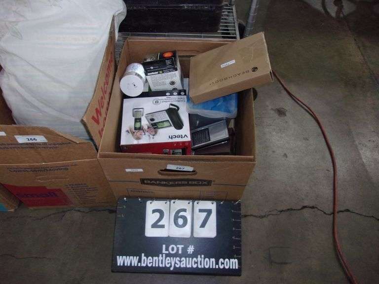 BOX: VTECH ANSWERING MACHINE, RADIO, FLASHLIGHT, RADIO - Bentley ...
