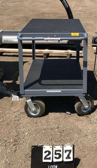 GLOBAL CASTERED SILVER CART - USED, AS IS - Bentley & Associates, LLC