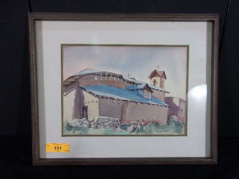 ADOBE PUEBLO CHURCH 21-1/2 X 17-1/2 - Bentley & Associates, LLC
