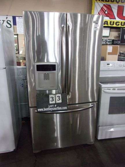 KENMORE ELITE STAINLESS STEEL REFRIGERATOR/ FREEZER, MODEL #795. ...