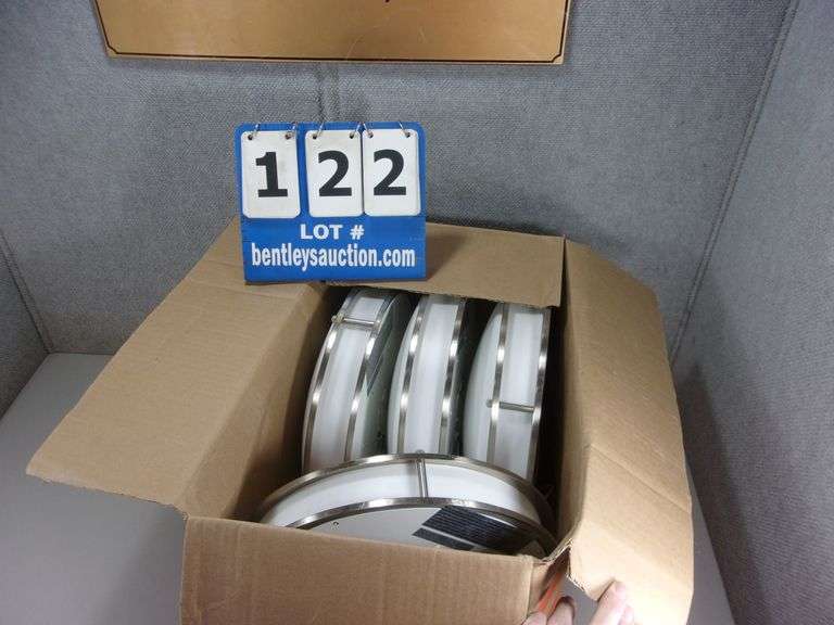 STAINLESS STEEL & WHITE CEILING LIGHT FIXTURES (4X MONEY) - Bentley ...