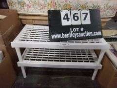 WHITE PLASTIC STACKABLE SHELVES - Bentley & Associates, LLC