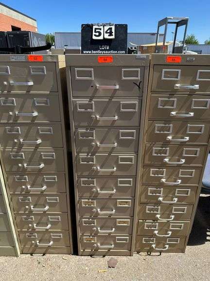 METAL 8-DRAWER CARD FILE CABINET - Bentley & Associates, LLC