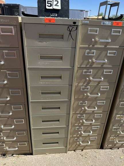 Metal 8 Drawer Card File Cabinet Bentley And Associates Llc