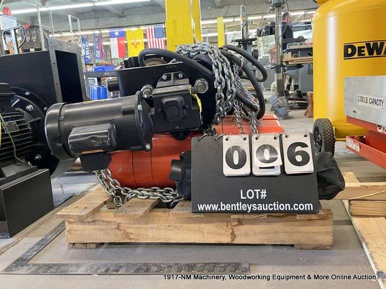 CM LOADSTAR 635 MOTOR DRIVEN TROLLEY CHAIN HOIST 2000 LB CAP - Bentley ...