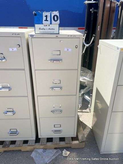 FIRE KING 25 4-DRAWER FIRE CABINET W/ KEY - Bentley & Associates, LLC