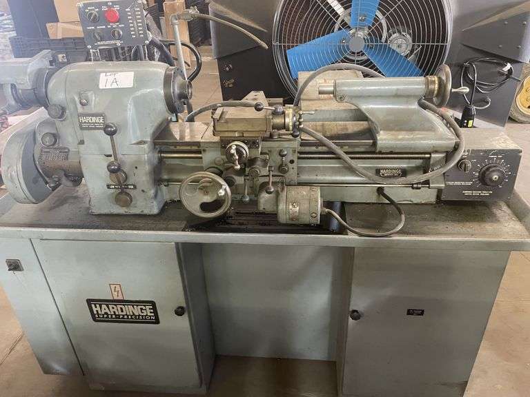 HARDINGE KL-1 LATHE S/N: KL-1550, 1.5HP W/ SQUARE D 440 TRANSFORMER ...