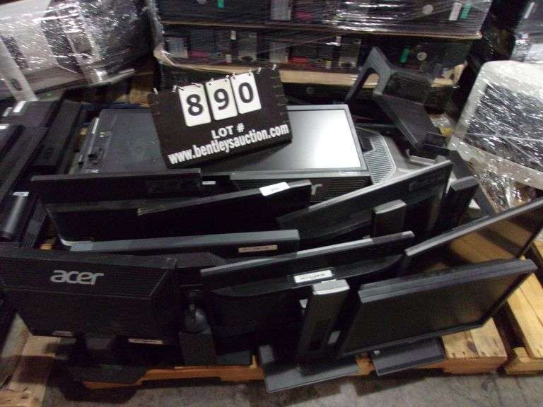 PALLET: (25) LCD MONITORS- NO STANDS - Bentley & Associates, LLC