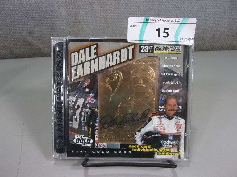 DALE EARNHARDT 23 KARAT GOLD TRADING CARD W/ CASE - Bentley ...