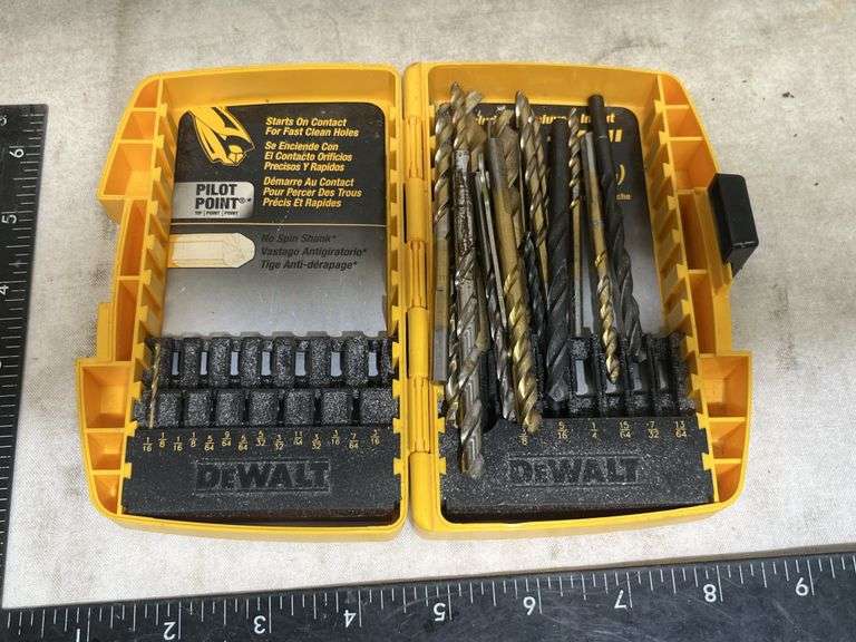 DEWALT DRILL INDEX - MISSING BITS - Bentley & Associates, LLC