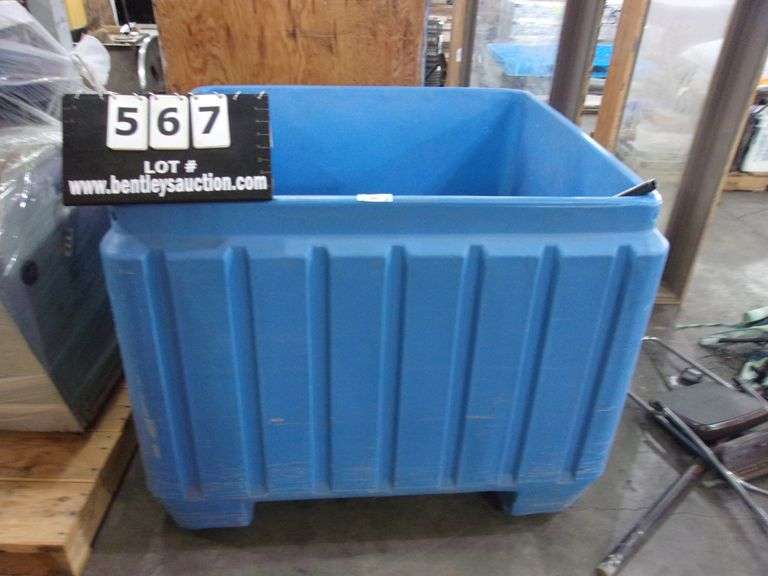 HARD PLASTIC POLY TUB/GAYLORD - BLUE - Bentley & Associates, LLC