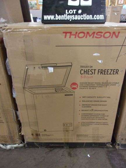 THOMSON CHEST FREEZER, 5.0 CU. FT. MODEL #TFRF520-F-SM - Bentley ...