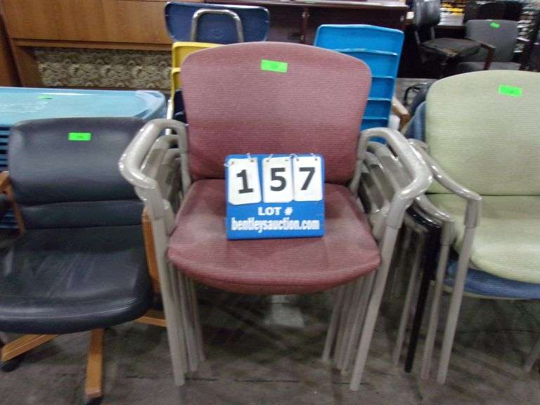 STACKABLE CHAIRS - MAROON (5X MONEY) - Bentley & Associates, LLC