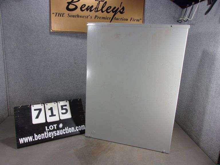 LARGE GRAY METAL FUSE BOX - Bentley & Associates, LLC