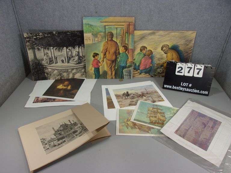 LOT: ASSORTED STACK OF PRINTS/DRAWINGS PIONEER DAYS - Bentley ...