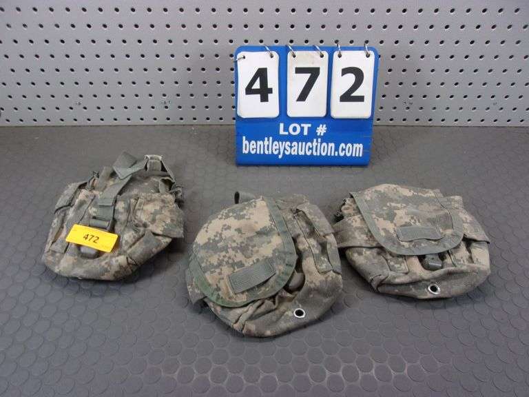 LOT: 3 MOLLE II 1 QT. CANTEEN/ GENERAL PURPOSE POUCHES ACU DIGITAL CAMO ...