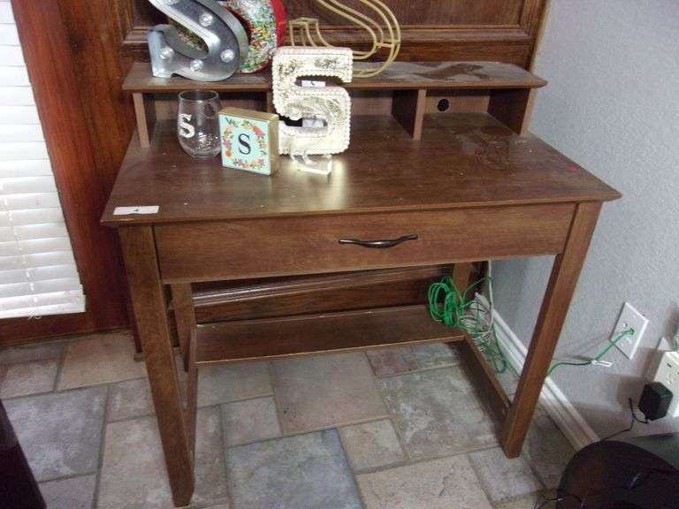 WALNUT GRAIN SMALL SINGLE DRAWER DEST - Bentley & Associates, LLC