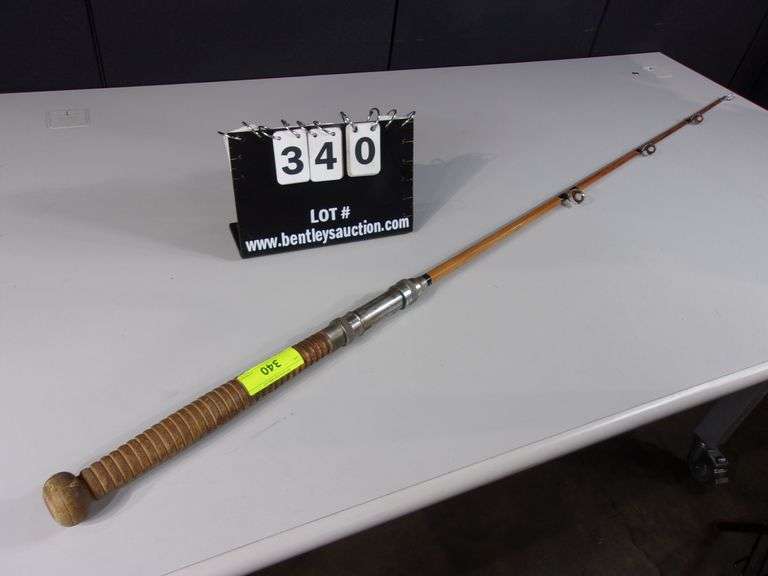 VINTAGE ANTIQUE HEAVY DUTY WOODEN 5 FT FISHING ROD - Bentley ...