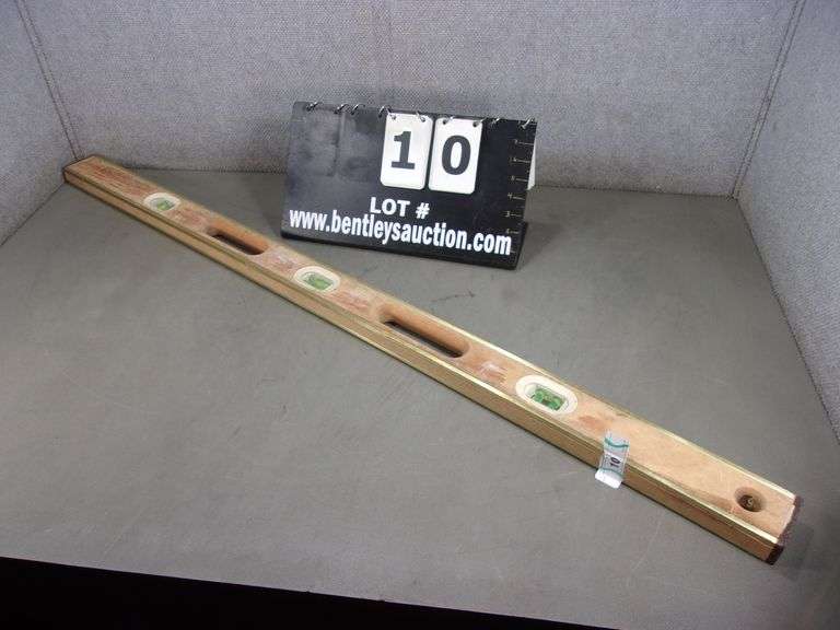 4FT. WOODEN W/ METAL TRIM STANLEY LEVEL TOOL - Bentley & Associates, LLC