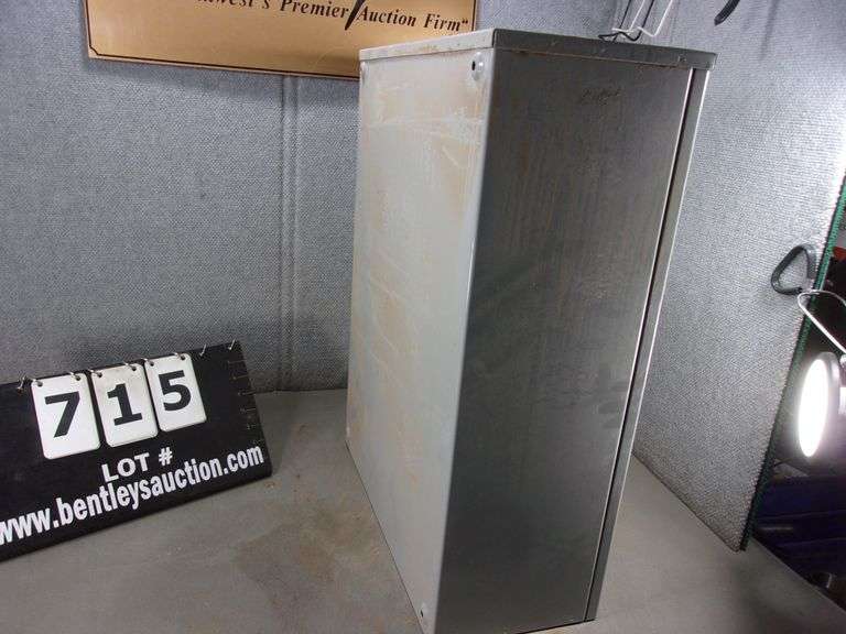 LARGE GRAY METAL FUSE BOX - Bentley & Associates, LLC