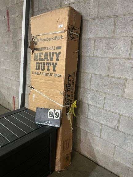 MEMBER'S MARK INDUSTRIAL HEAVY DUTY 4 SHELF STORAGE RACK, USED, AS IS ...