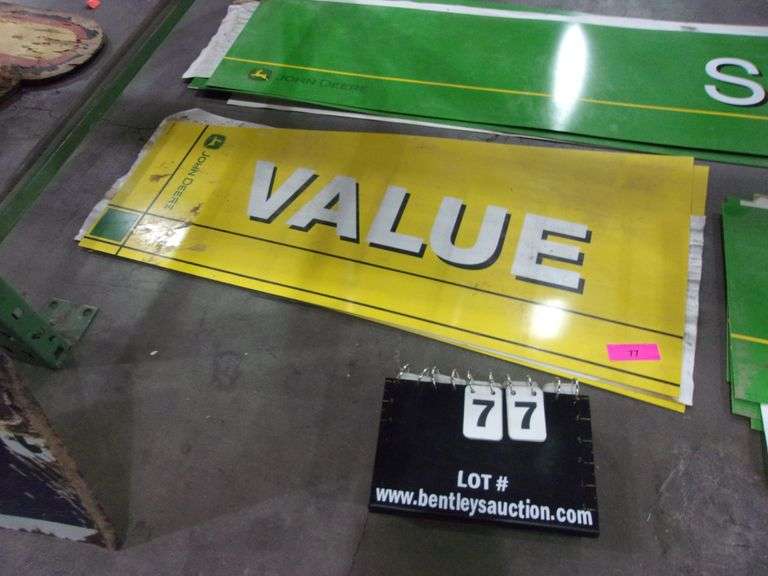 JOHN DEERE 'VALUE' SIGN AND 'QUALITY' SIGN - Bentley & Associates, LLC