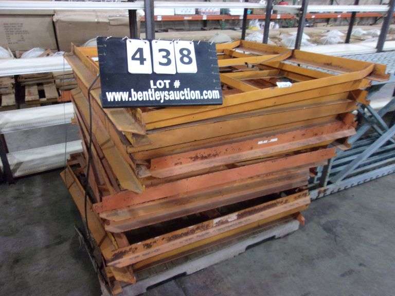 PALLET: ORANGE METAL PARTS OF PALLET RACK SHELVING - Bentley ...