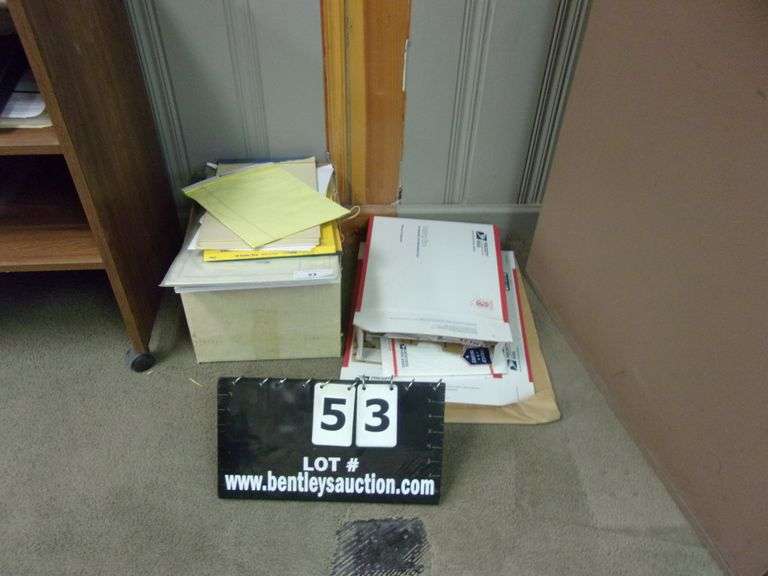 BOX: ASSORTED PAPER, NOTE PAPER, PRIORITY MAIL CARDBOARD BOXES ...
