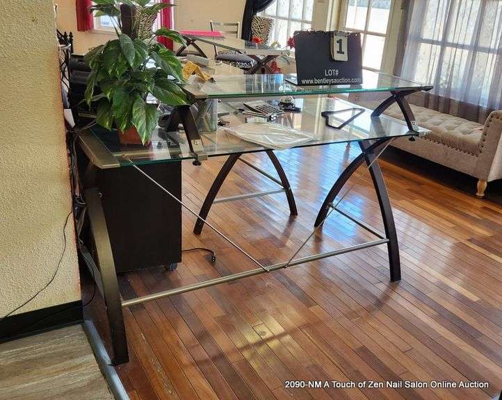 GLASS TOP DESK - Bentley & Associates, LLC