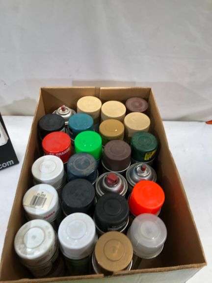BOX: MISC SPRAY PAINT, SPRAY CANS, ETC - Bentley & Associates, LLC