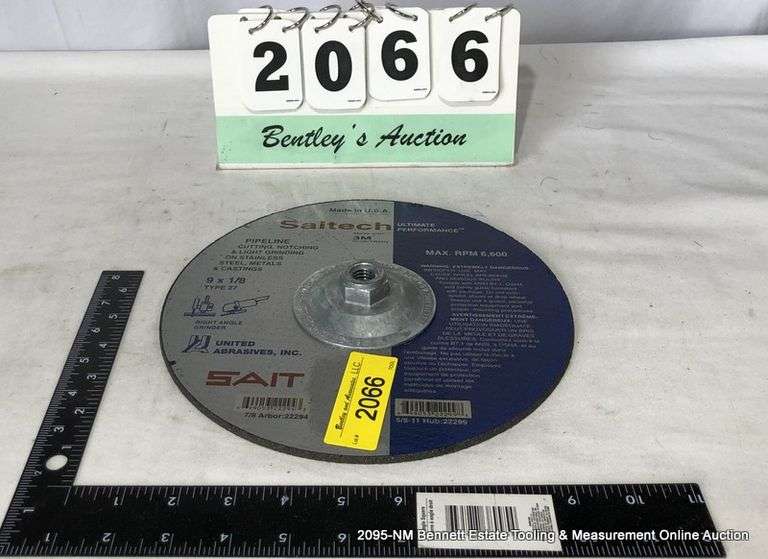 SAITECH 9 X 1/8 SAIT 3M 7/8 ARBOR GRINDING WHEEL - Bentley & Associates ...