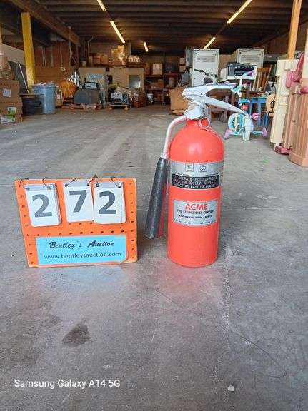 ACME FIRE EXTINGUISHER #P-68900 - USED, AS IS - Bentley & Associates, LLC