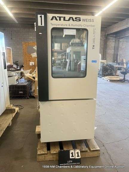 ATLAS WEISS TH340L/-70°C TEMPERATURE & HUMIDITY CHAMBER W/ POWER SUPPLY ...