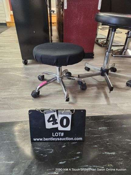 CASTERED STOOL W/ CUSHION - Bentley & Associates, LLC