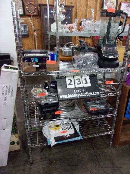 STAINLESS 4-SHELF ADJUSTABLE METRO RACK - Bentley & Associates, LLC