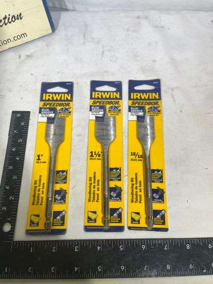 BIN: ASSORTED SIZE IRWIN SPEEDBOR WOOD BORING BITS (15X MONEY ...