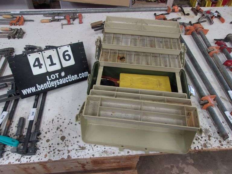 PLANO MOLDING CO. GREEN & TAN FOLDING TACKLE BOX - Bentley & Associates ...