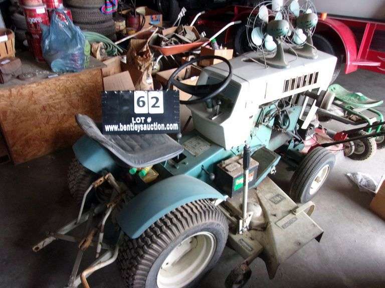 SUBURBAN BLUE & WHITE RIDING LAWN MOWER, 8 SPEED, MODEL: 15 - Bentley ...
