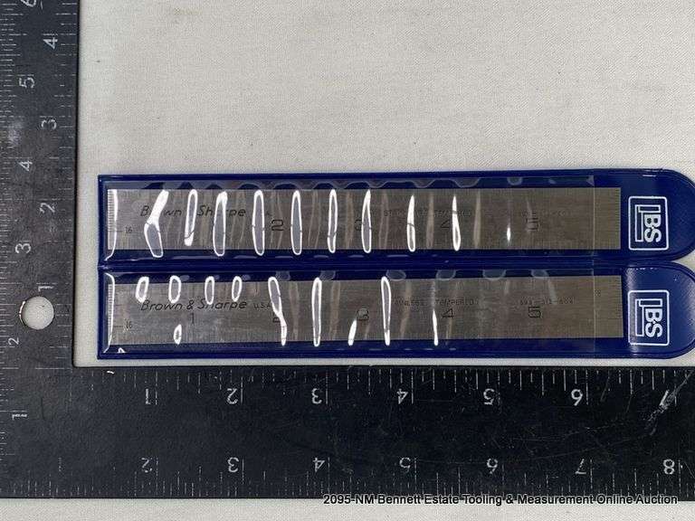 BROWN & SHARPE 6" TEMPERED STAINLESS RULES - Bentley & Associates, LLC