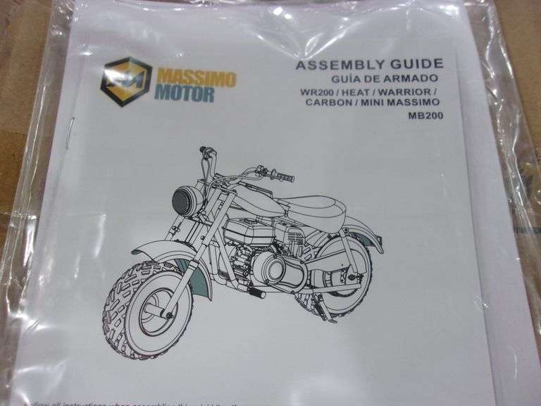 MASSIMO MOTOR WR200 HEAT WARRIOR CARBON MINI MASSIMO ,B200 MOTOR BIKE ...