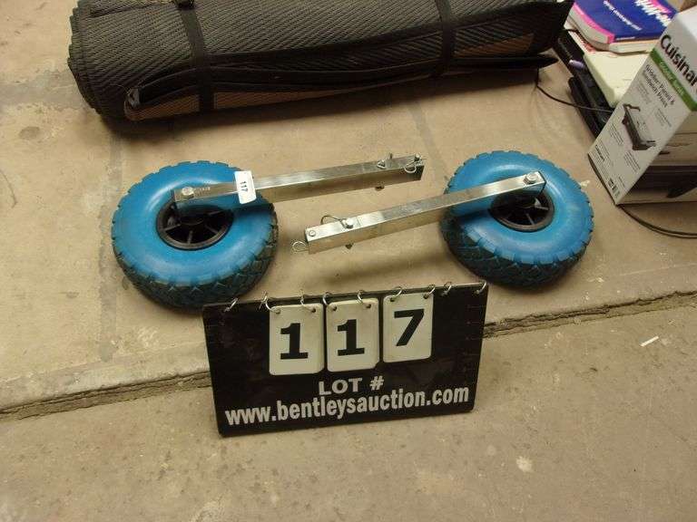 2 PLASTIC BLUE ATTACHABLE WHEELS - Bentley & Associates, LLC