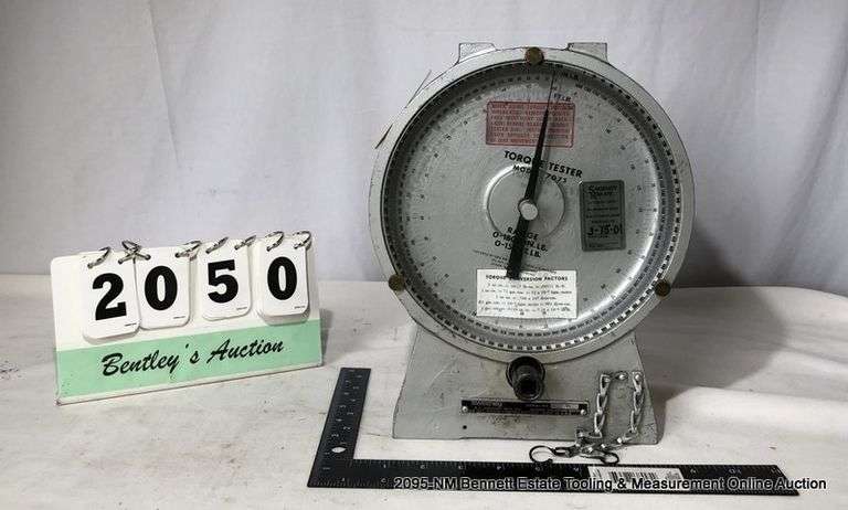 SWEENY S/N: E 7075 TORQUE WRENCH TESTER - Bentley & Associates, LLC