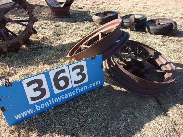 6-SPOKE VINTAGE STEEL TRACTOR WHEELS (2X MONEY) - Bentley & Associates, LLC