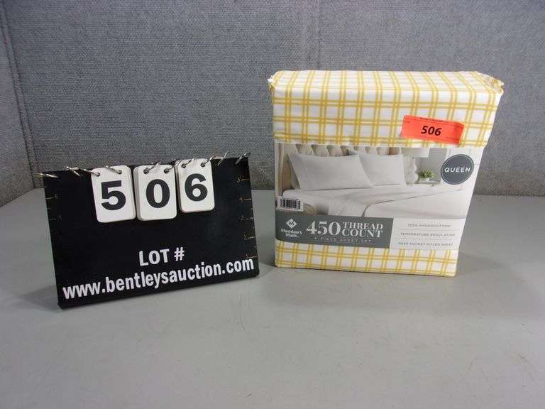 MEMBERS MARK QUEEN SIZED 450 THREAD COUNT- 4 PIECE SHEET SET - Bentley ...